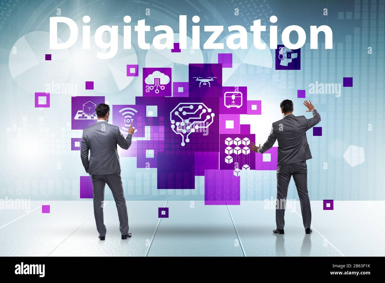 Digital transformation and digitalization technology concept Stock ...
