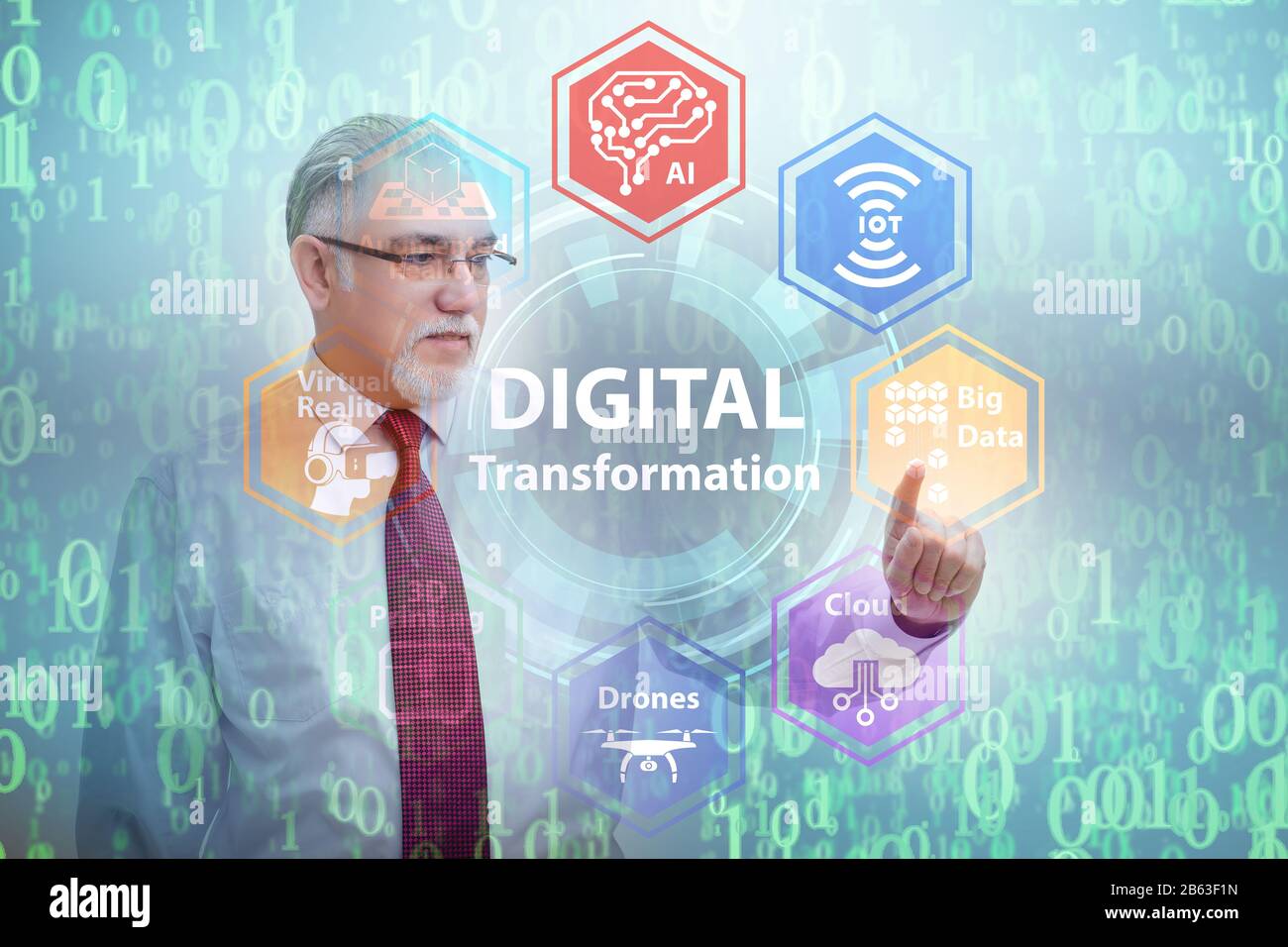 Digital transformation and digitalization technology concept Stock ...