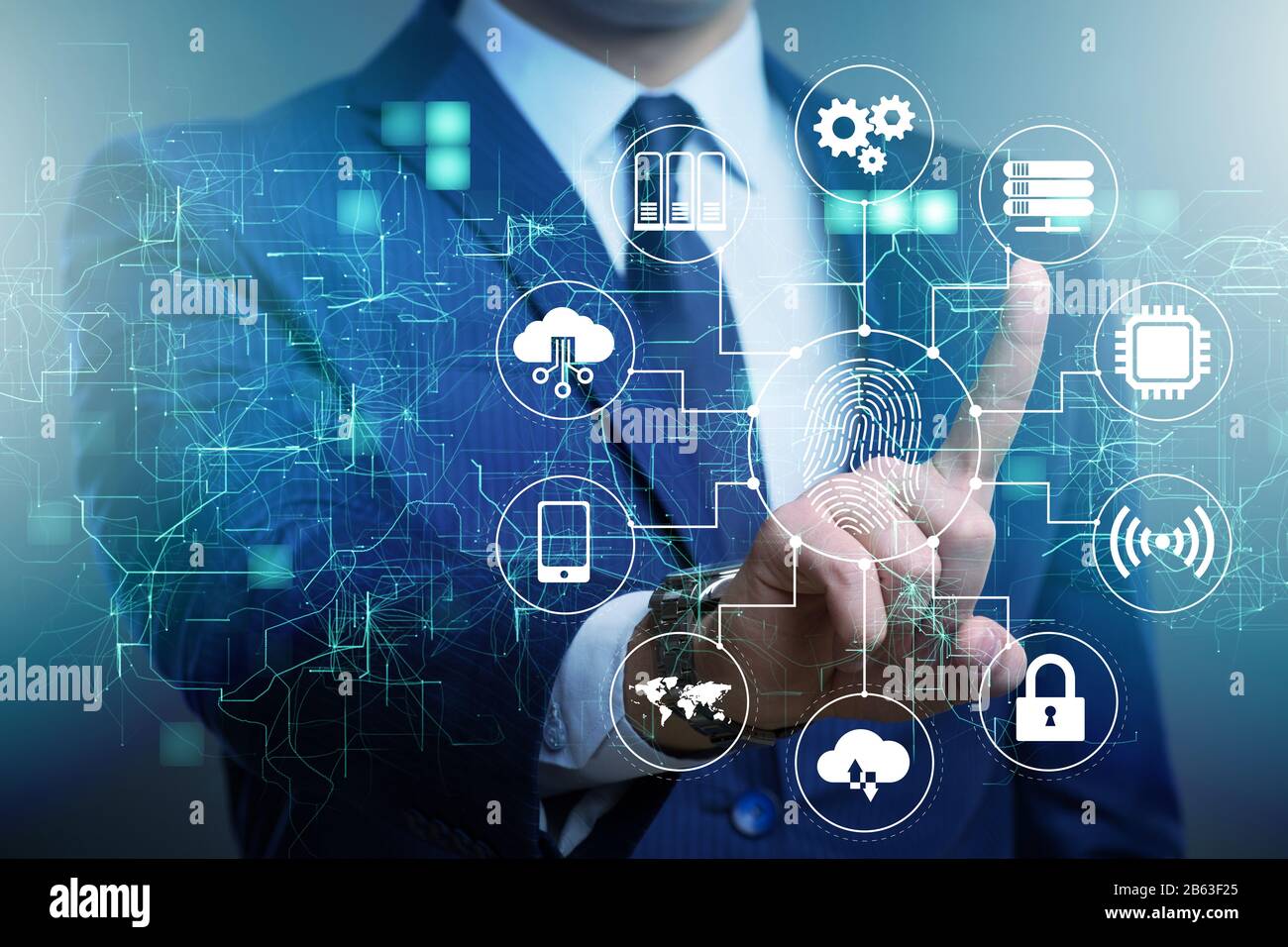 Biometrics security access concept with fingerprint Stock Photo - Alamy