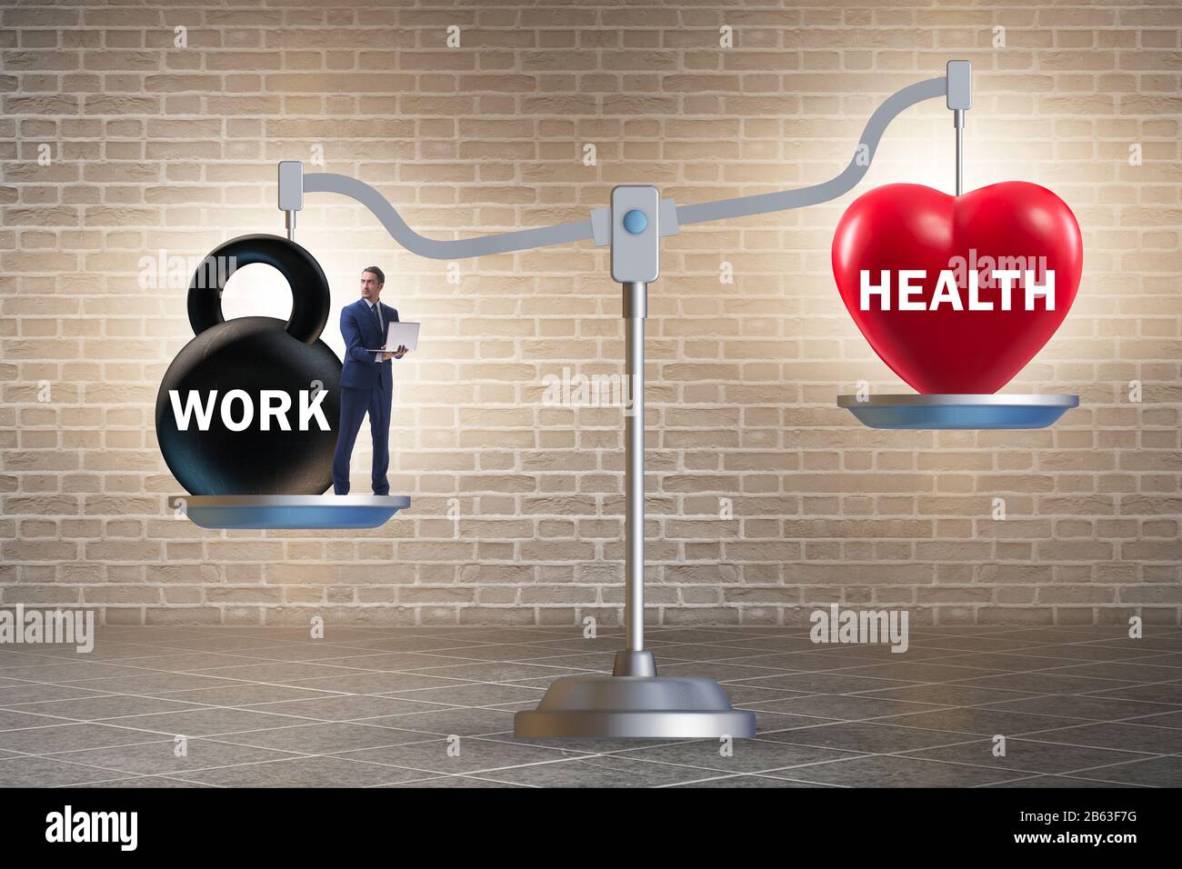 Concept of balance between work and the health Stock Photo - Alamy