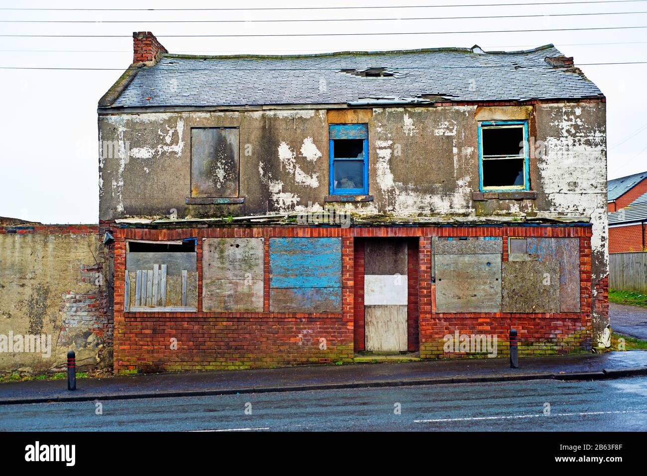 Abandoned Building, Shotton, County Durham, England Stock Photo - Alamy