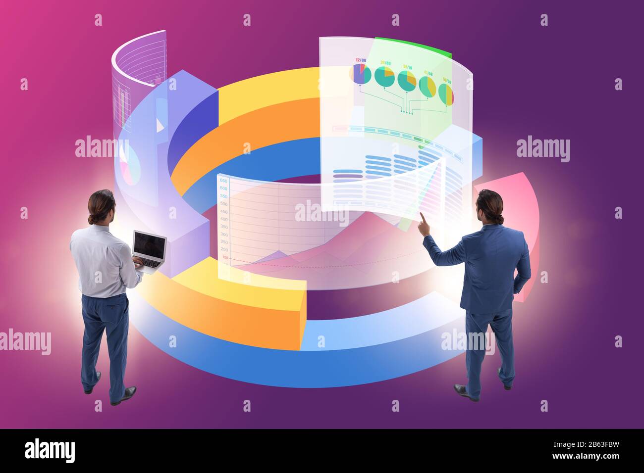Trader working in technical visualization environment Stock Photo - Alamy