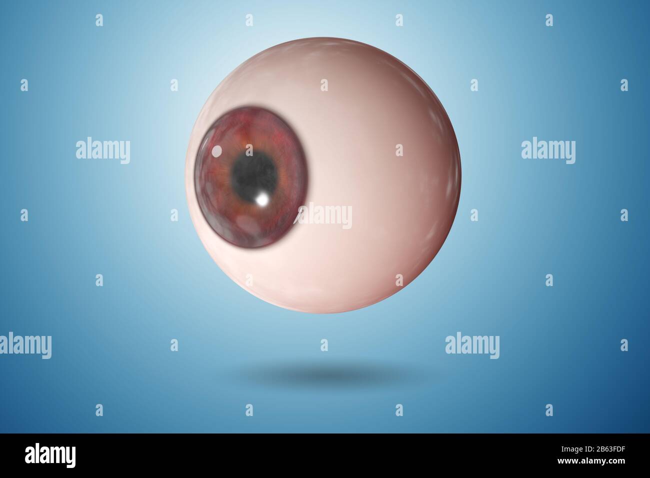 Eye illustration in medical concept - 3d rendering Stock Photo - Alamy
