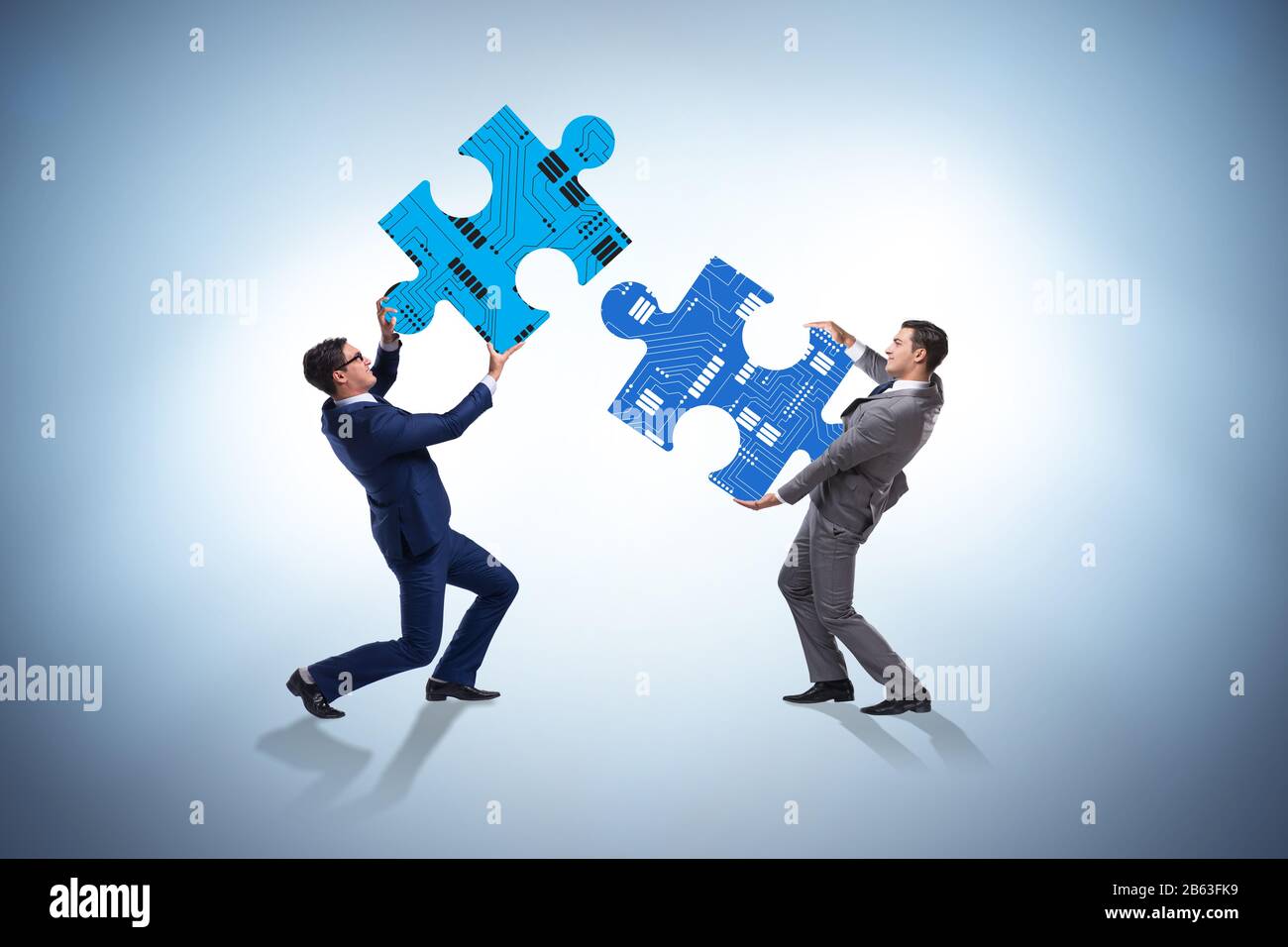 Digital transformation concept with the jigsaw puzzle Stock Photo - Alamy