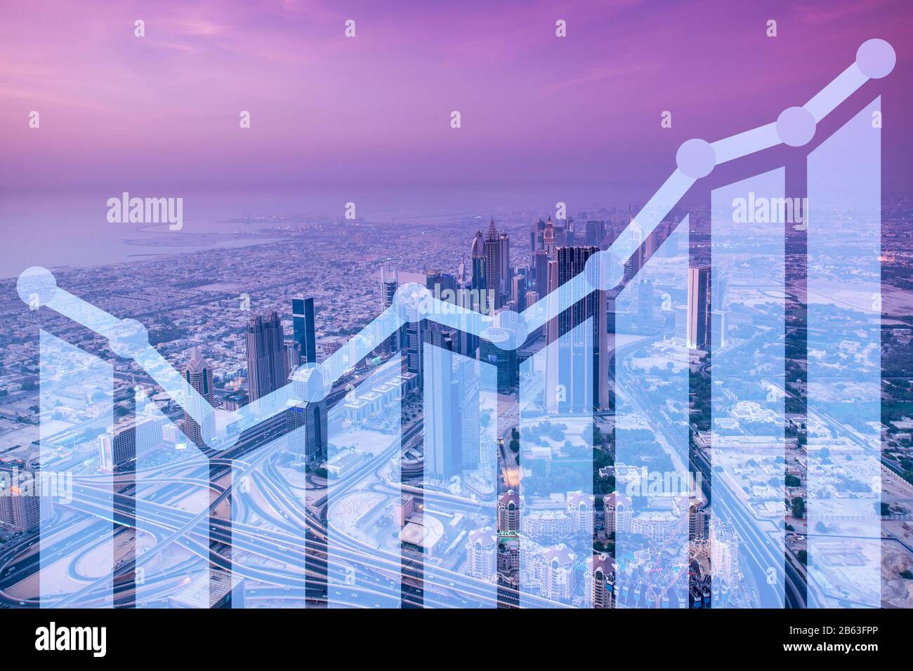 Economic growth concept with charts Stock Photo - Alamy