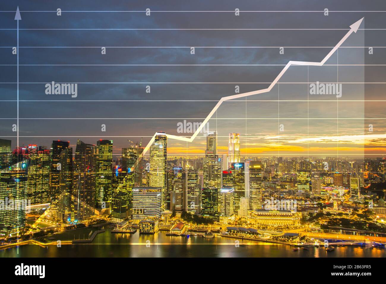Economic growth concept with charts Stock Photo - Alamy