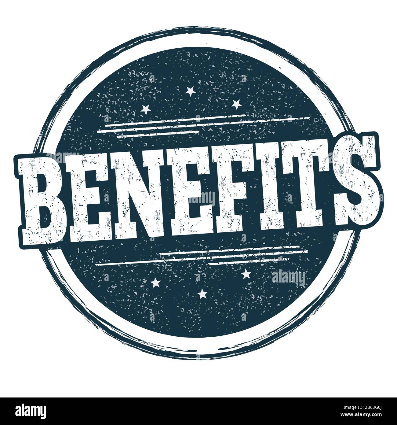 Benefits sign or stamp on white background, vector illustration Stock ...