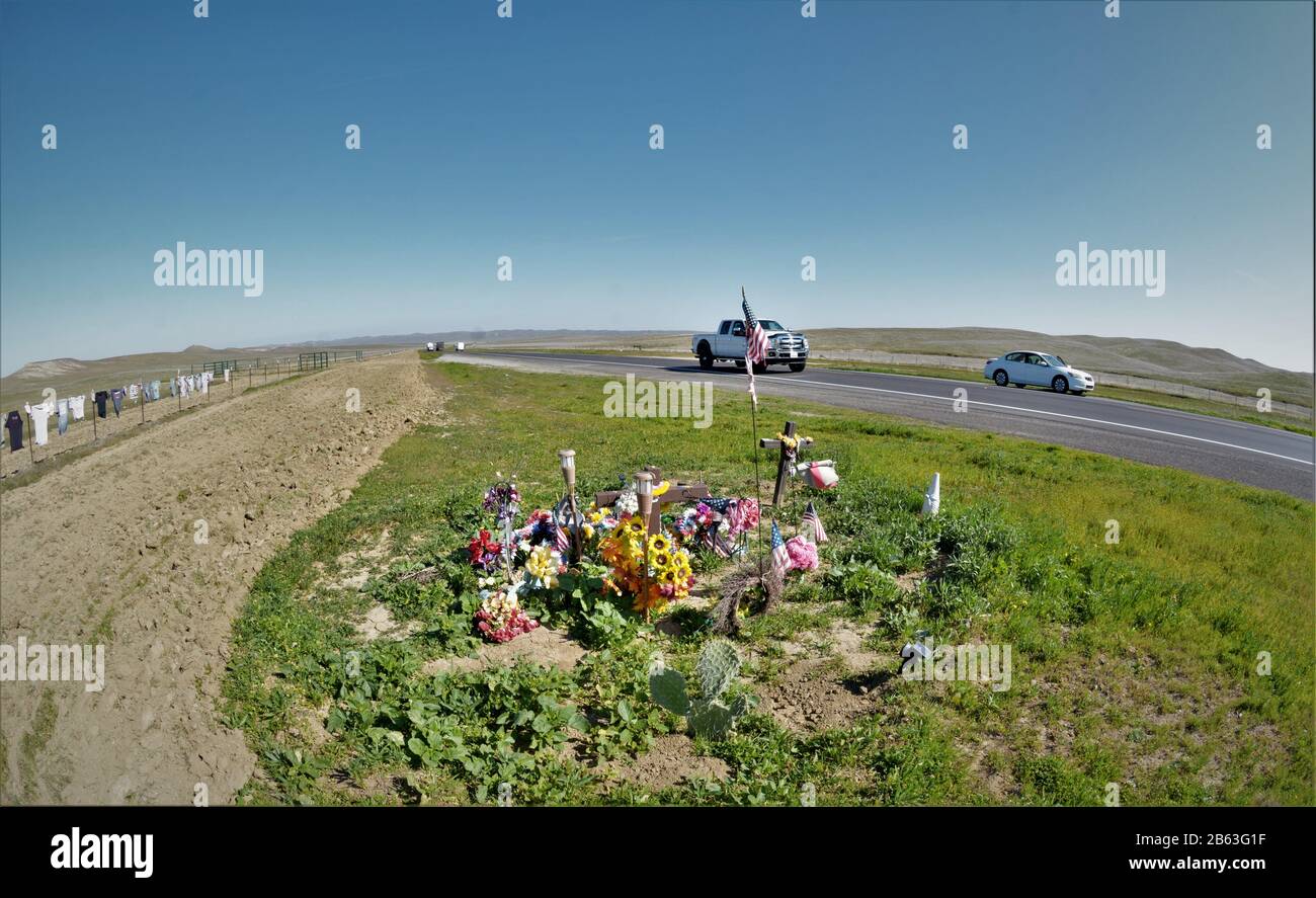 Site of highway van accident where 8 fire fighters were killed coming ...