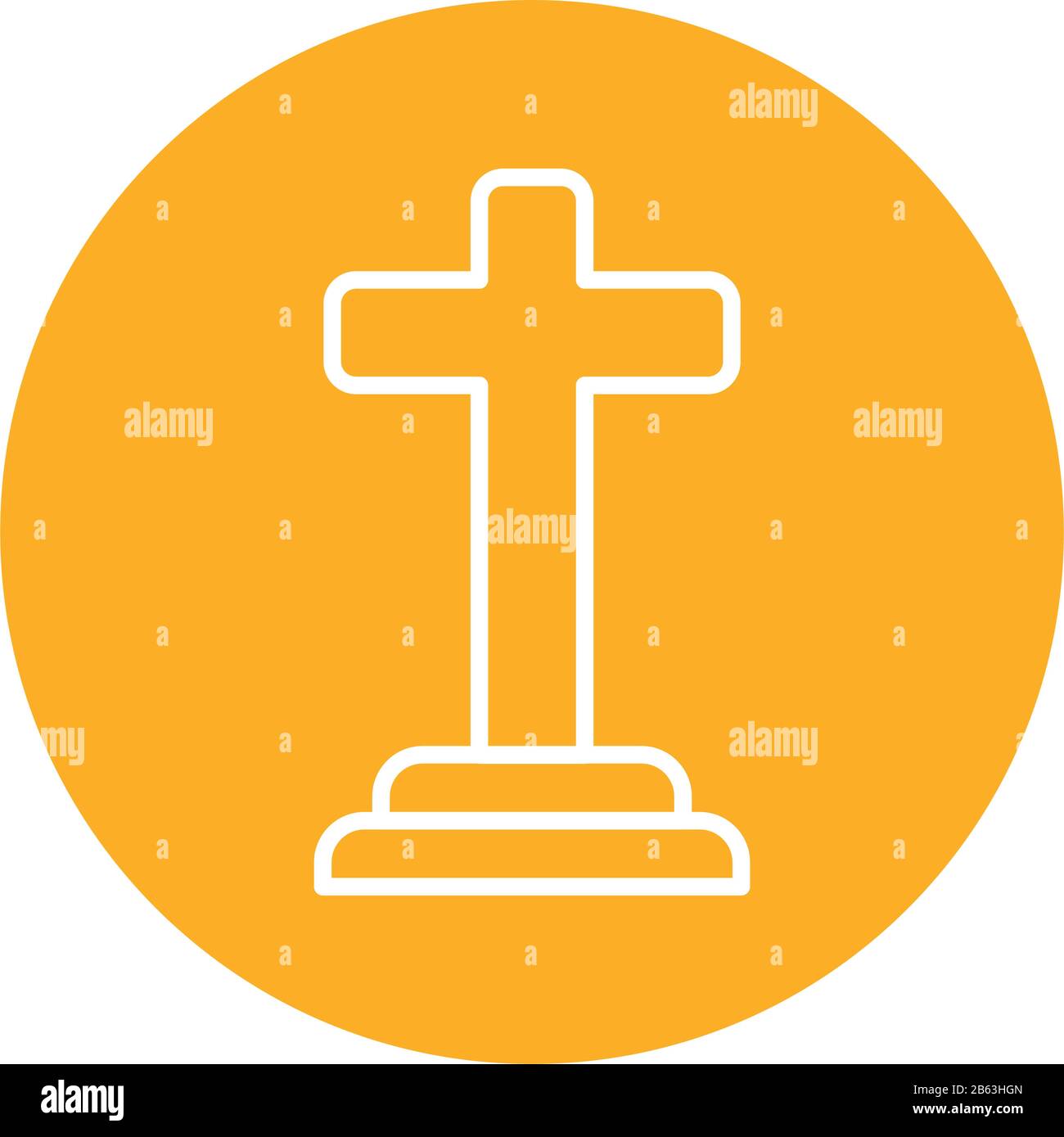 cross block style icon design, Religion culture belief religious faith ...