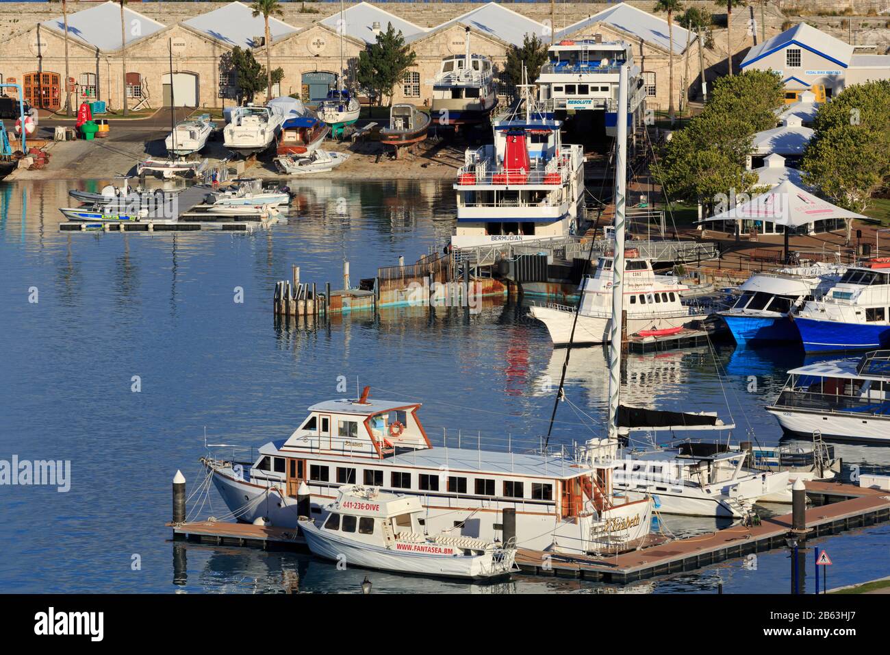Marina, Royal Naval Dockyard, West End, Sandys Parish, Bermuda Stock ...