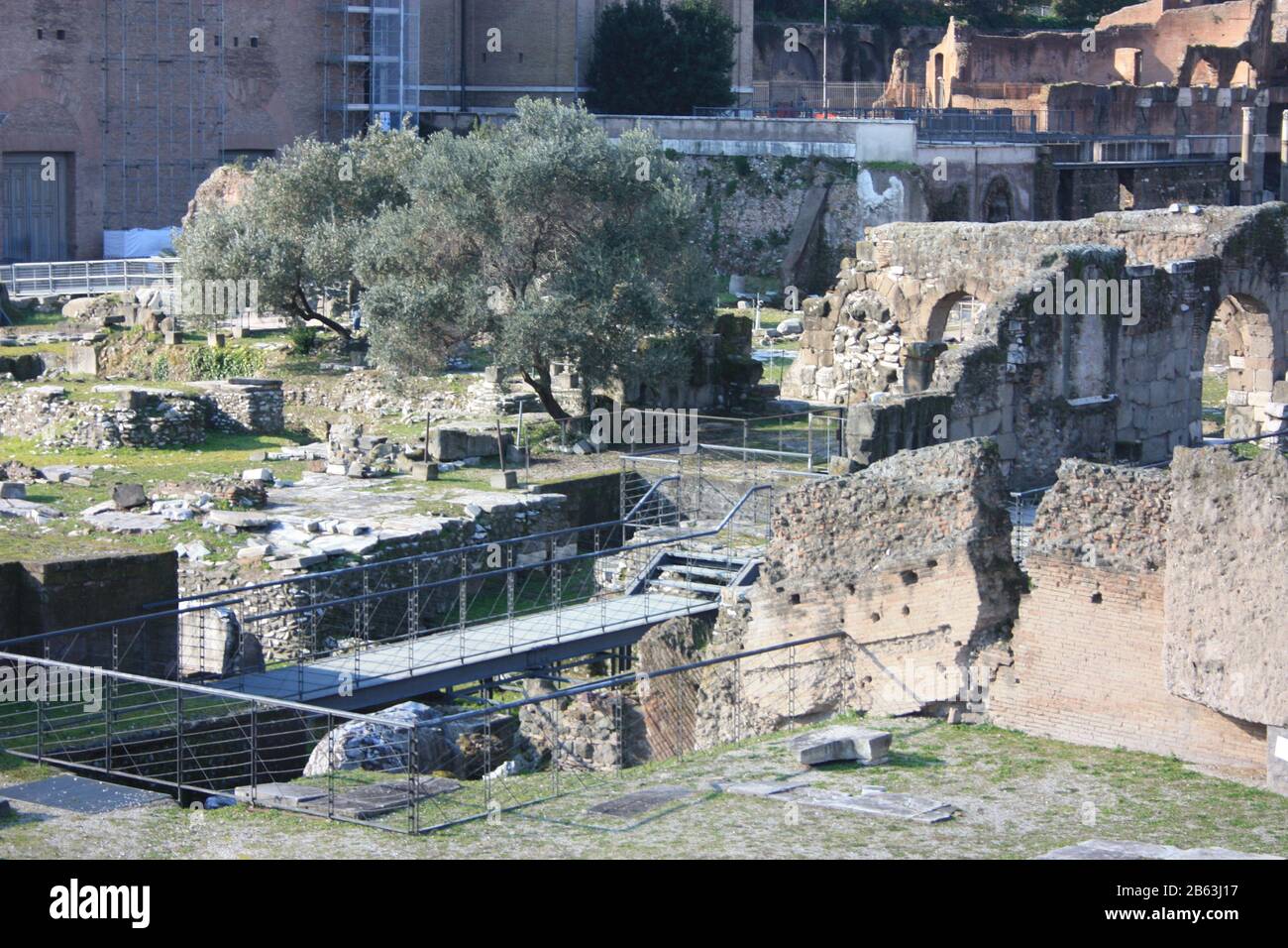 Rome and beautiful historical details in the Imperial Forums in italy ...