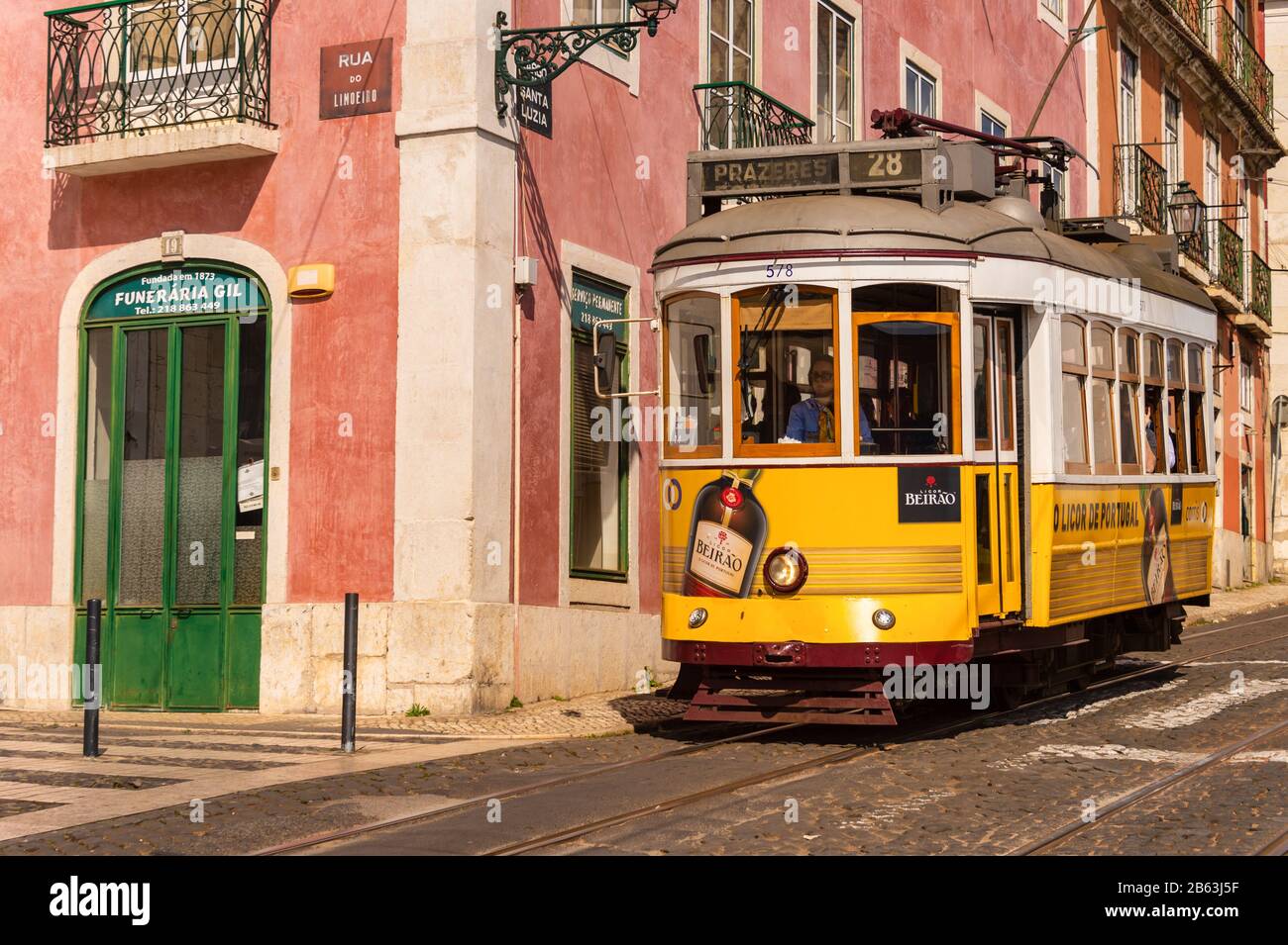 Tram line 28 alfama hi-res stock photography and images - Alamy