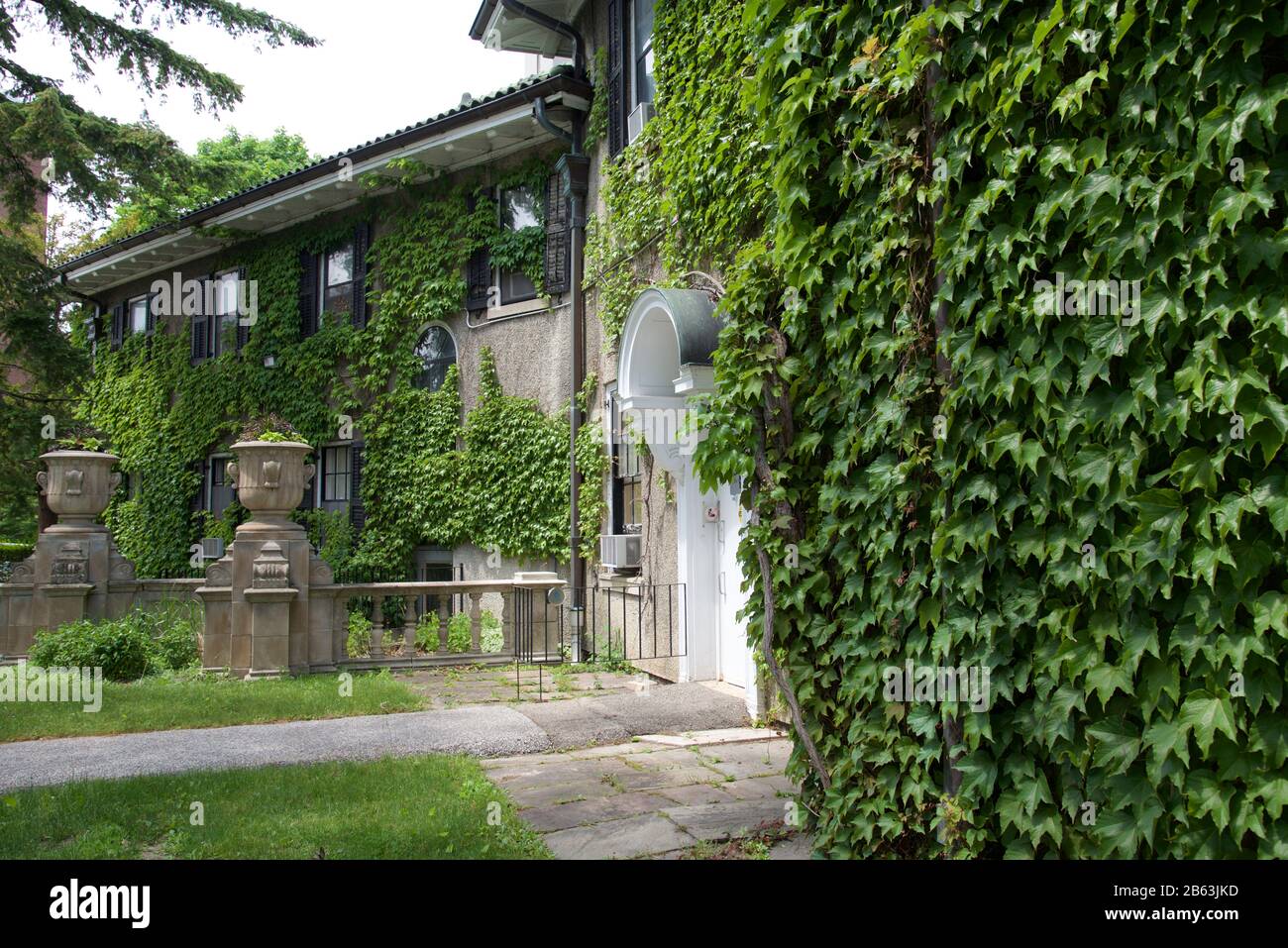Gothic style building with landscape garden Stock Photo - Alamy