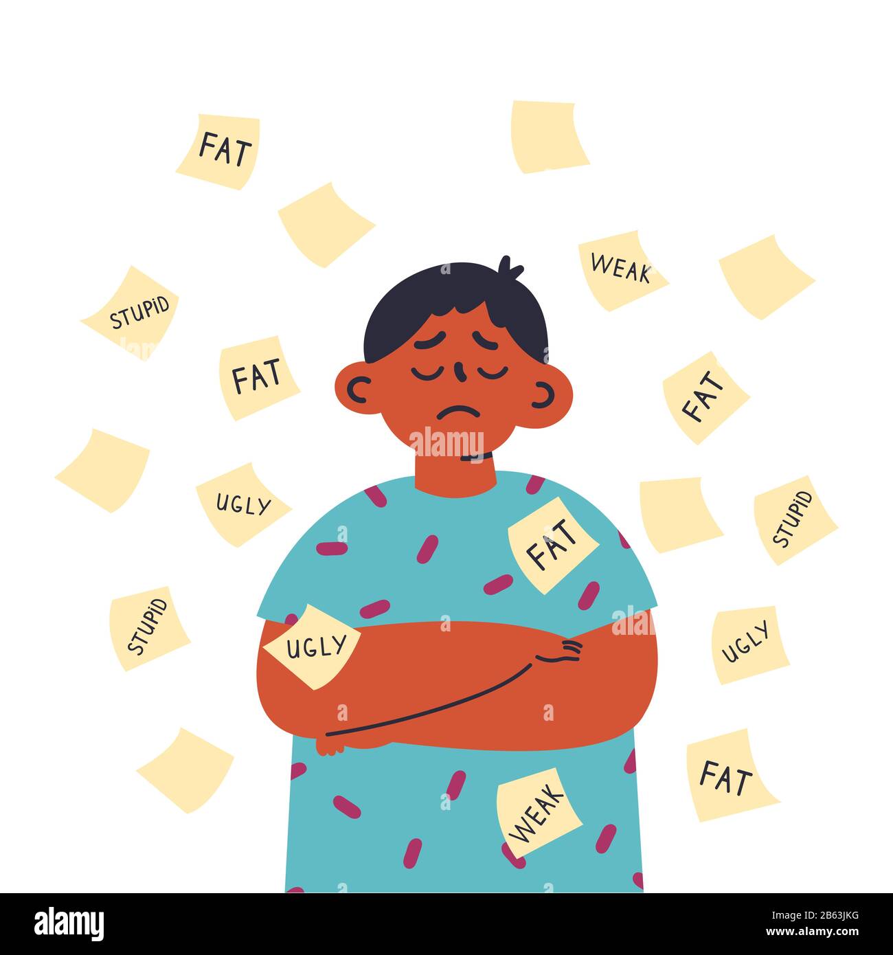 Sad school boy Stock Vector Images - Alamy
