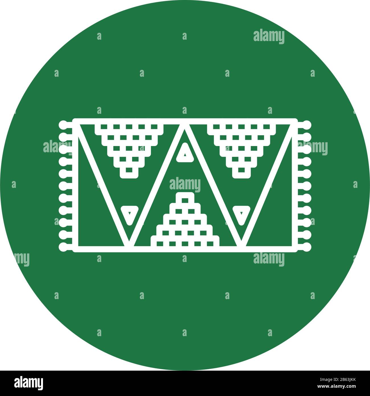 Mexican rug block style icon design, Mexico culture tourism landmark ...