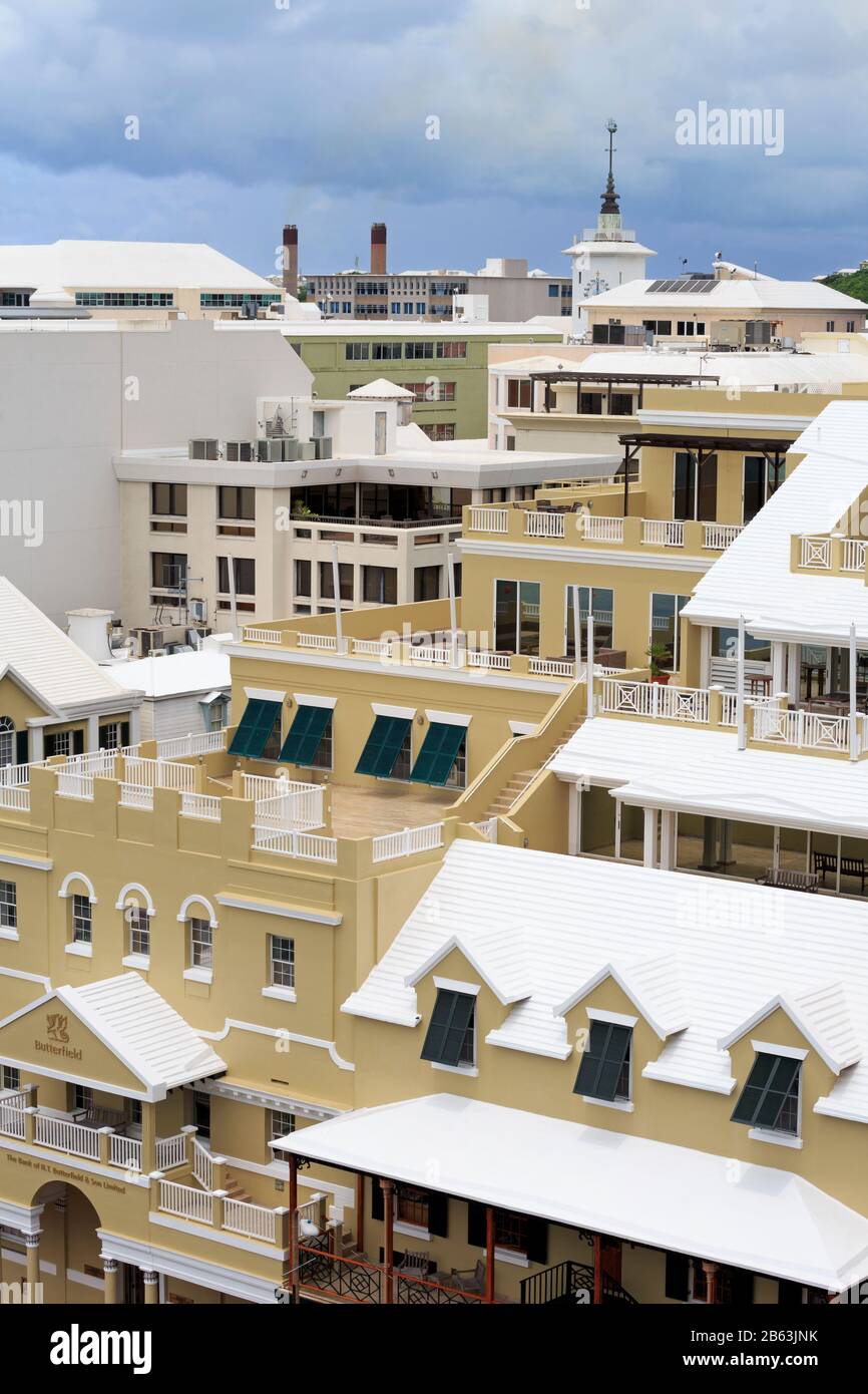 Skyline, Hamilton City, Pembroke Parish, Bermuda Stock Photo - Alamy
