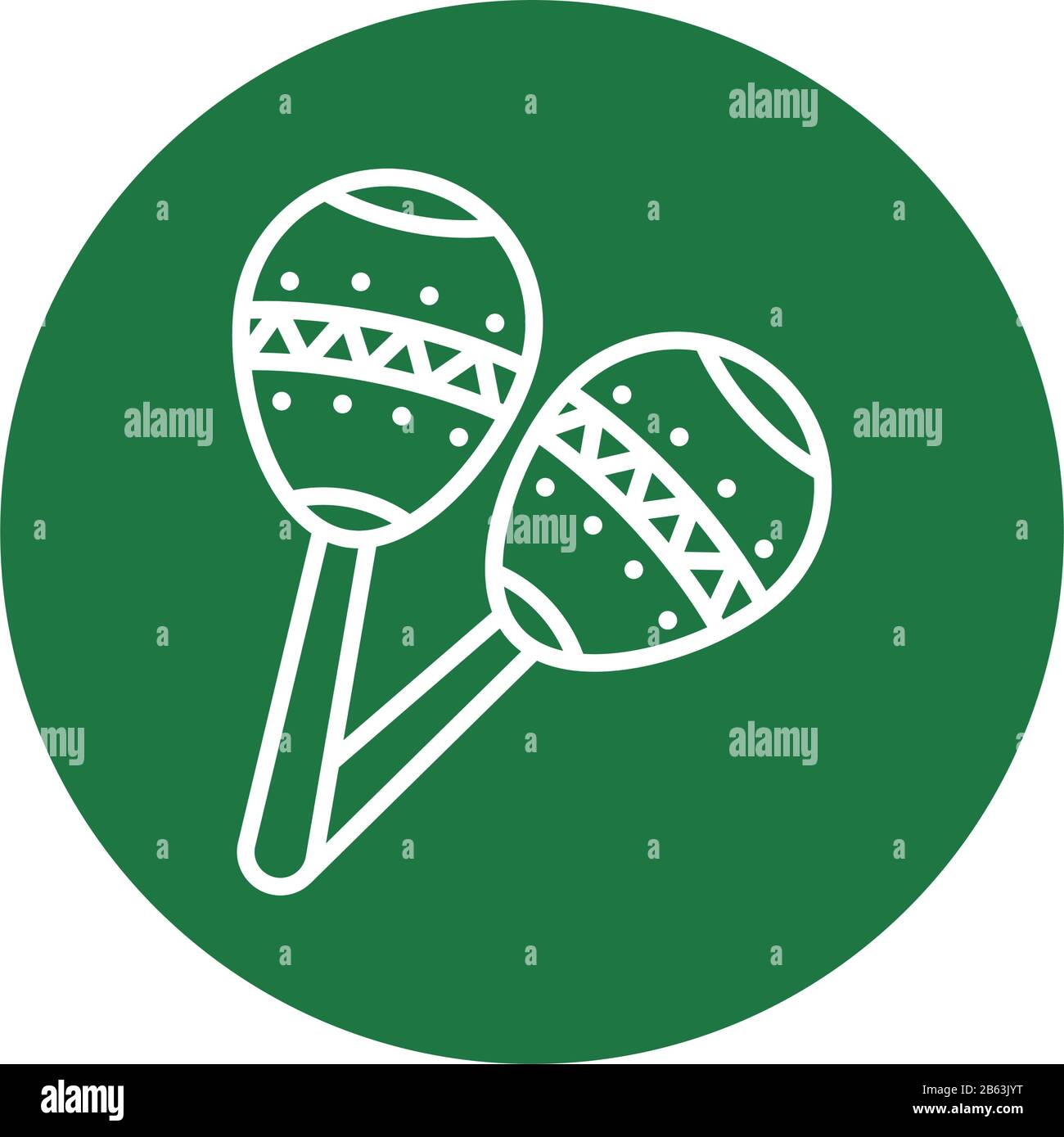 maracas instrument block style icon design, Music sound melody song ...
