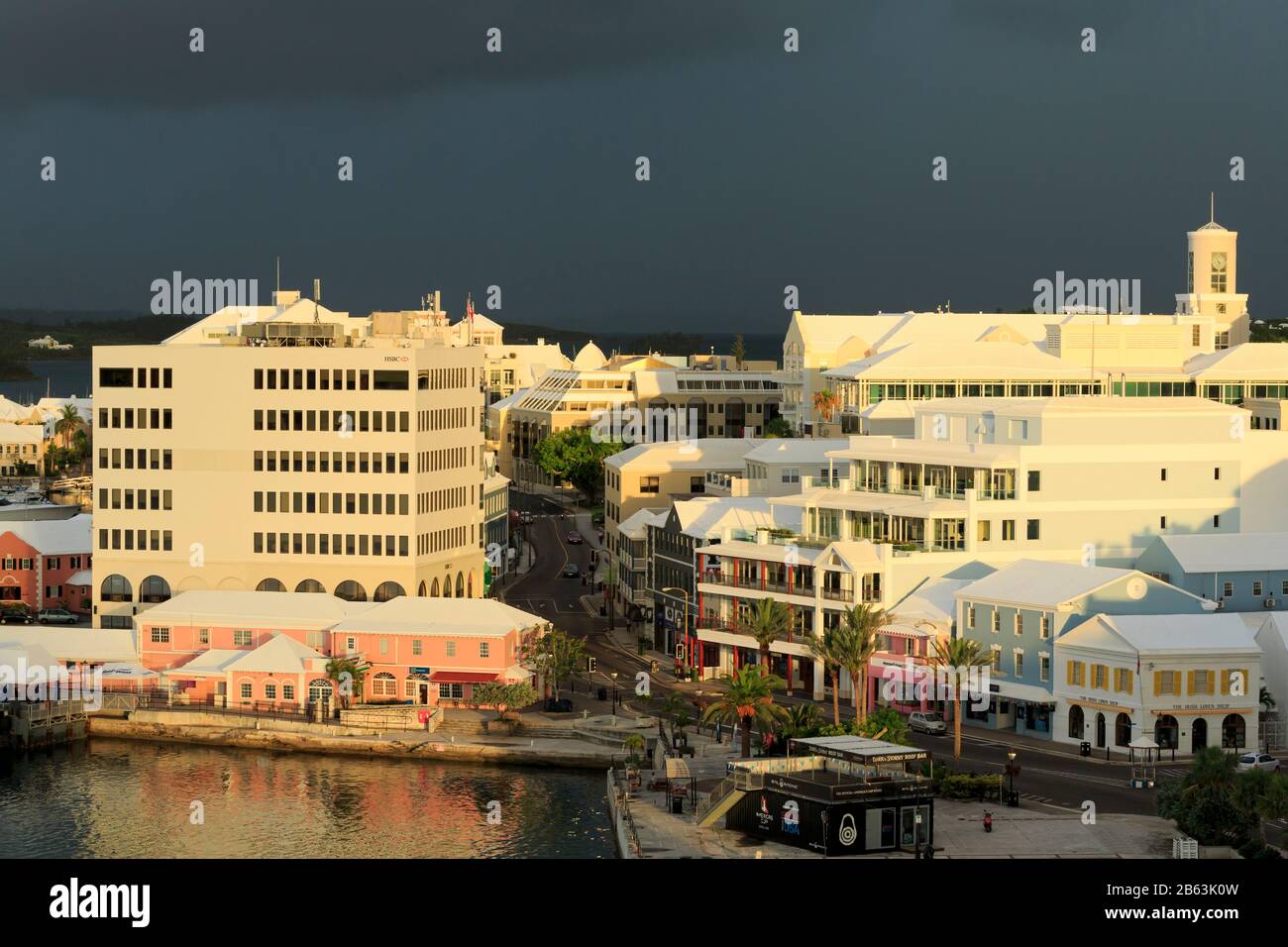 Front Street, Hamilton City, Pembroke Parish, Bermuda Stock Photo - Alamy