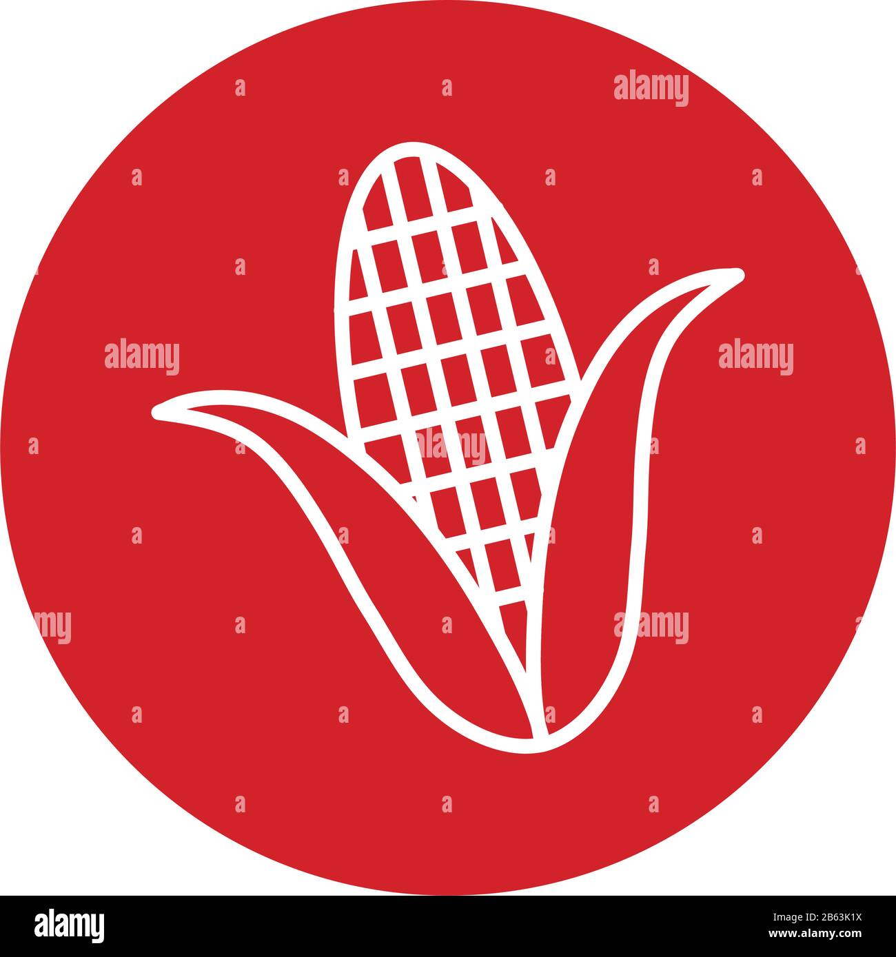 Corn block style icon design, Food vegetable agriculture green plant ...