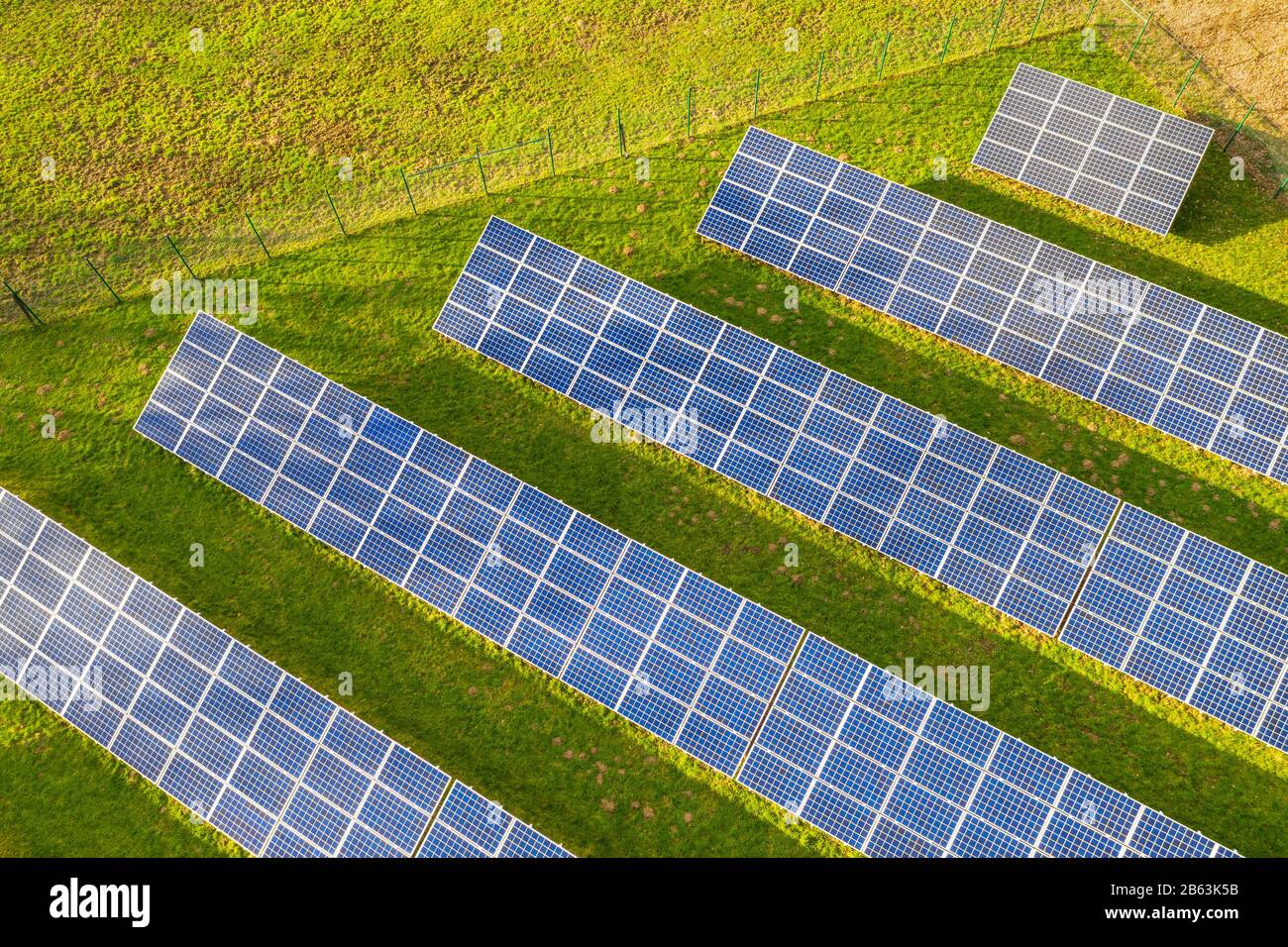 a modern solar cell park from above Stock Photo - Alamy