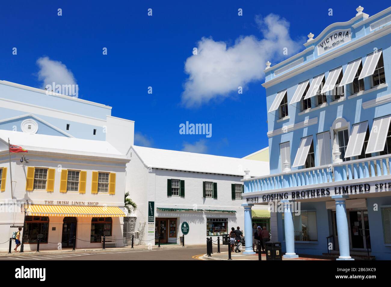 Front Street, Hamilton City, Pembroke Parish, Bermuda Stock Photo - Alamy