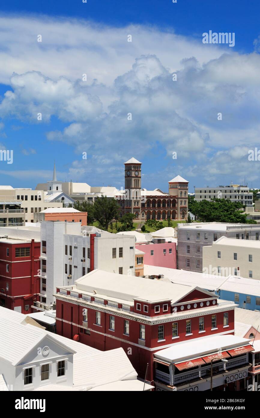 Skyline, Hamilton City, Pembroke Parish, Bermuda Stock Photo - Alamy