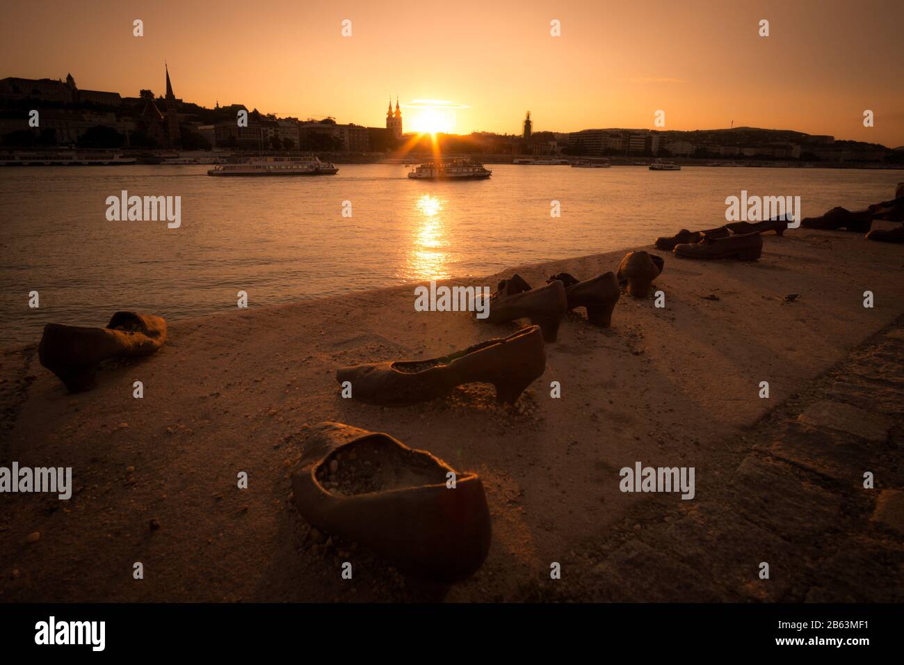 The Shoes on the Danube Bank. A Memorial in Budapest, Hungary to honour ...