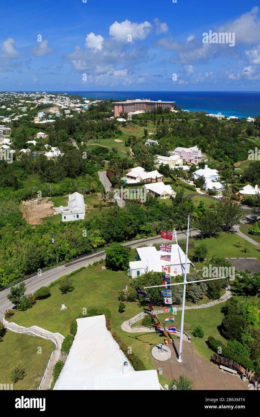View from Gibbs Hill Lighthouse, Southampton Parish, Bermuda Stock ...