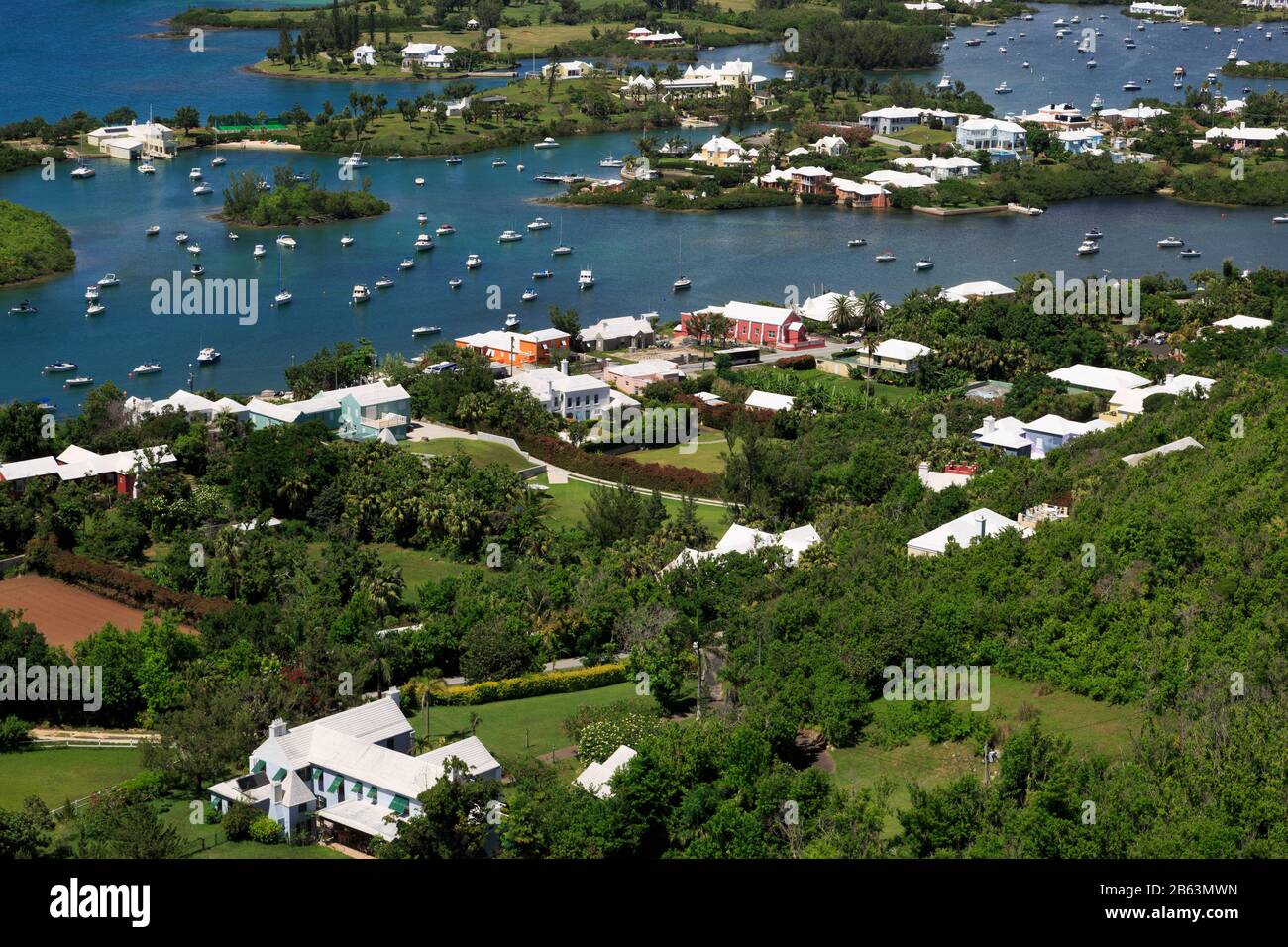 View from Gibbs Hill Lighthouse, Southampton Parish, Bermuda Stock ...