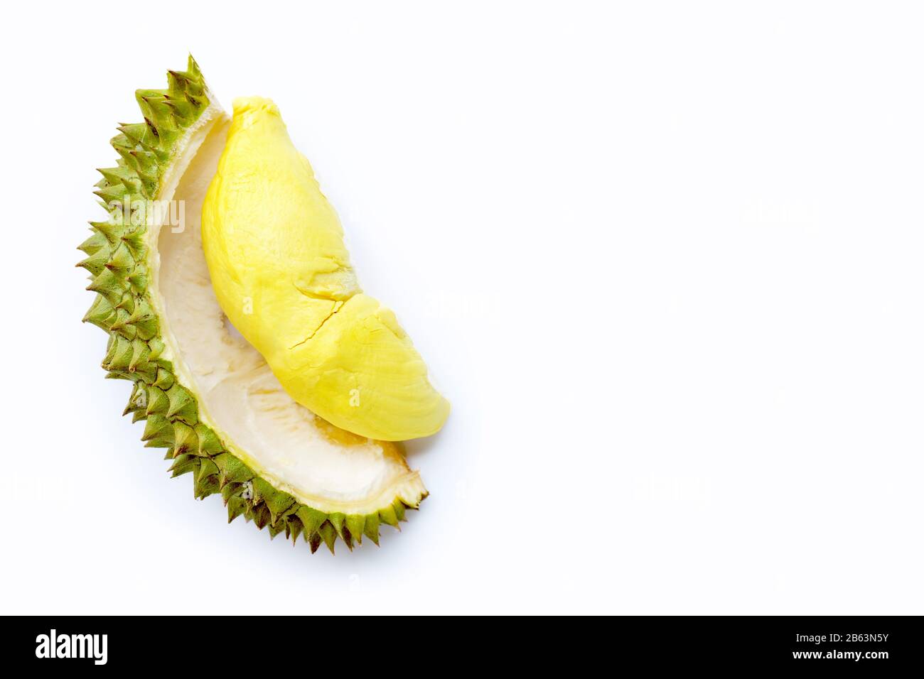 Yellow durian fruit cut Cut Out Stock Images & Pictures - Alamy