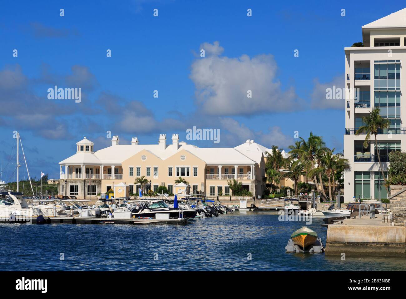 Waterfront Marina, Hamilton City, Pembroke Parish, Bermuda Stock Photo ...