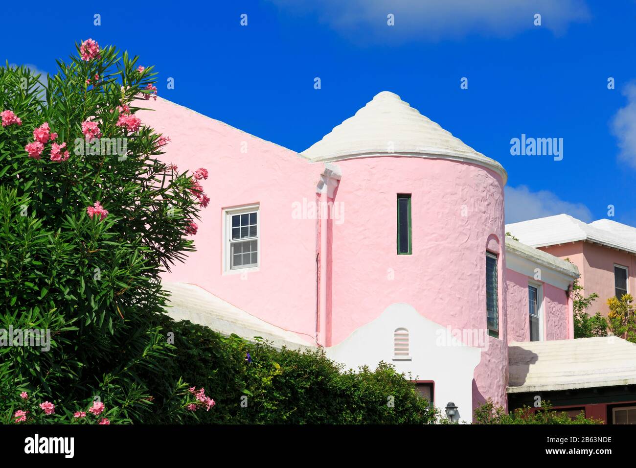 Pink house, Hamilton City, Pembroke Parish, Bermuda Stock Photo - Alamy