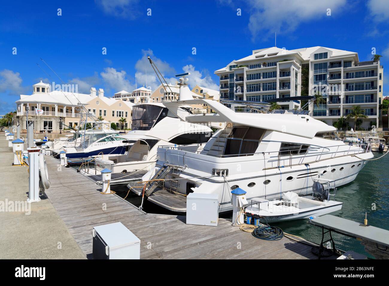 Waterfront Marina, Hamilton City, Pembroke Parish, Bermuda Stock Photo ...
