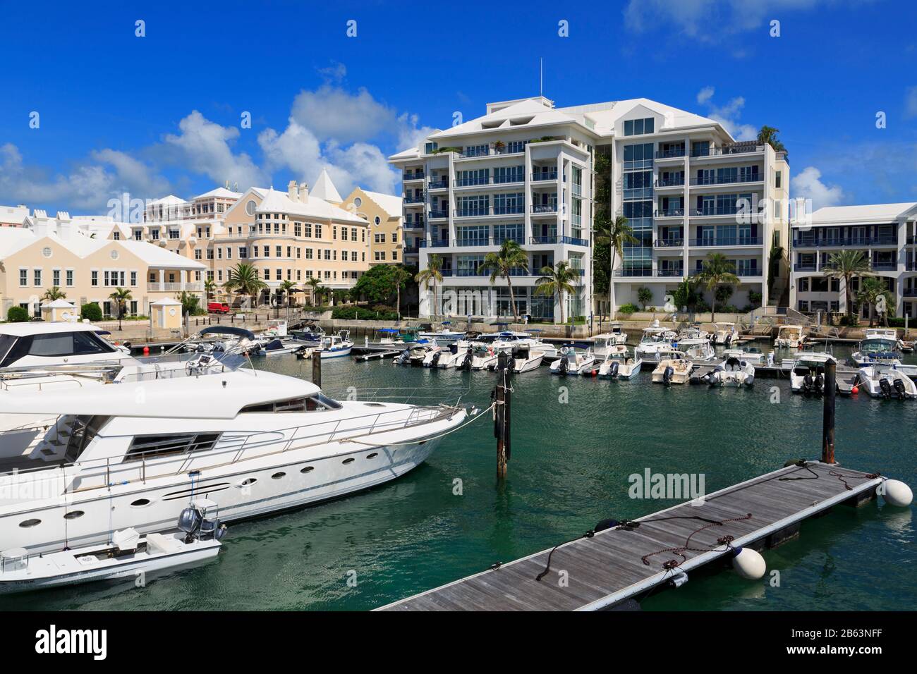 Waterfront Marina, Hamilton City, Pembroke Parish, Bermuda Stock Photo ...