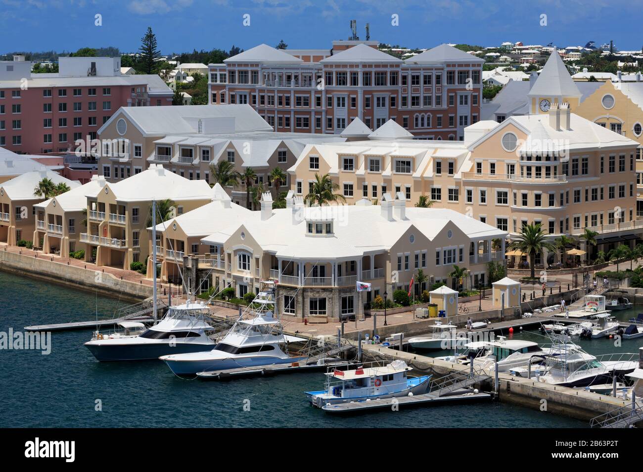 Waterfront on Pitt's Bay, Hamilton City, Pembroke Parish, Bermuda Stock ...