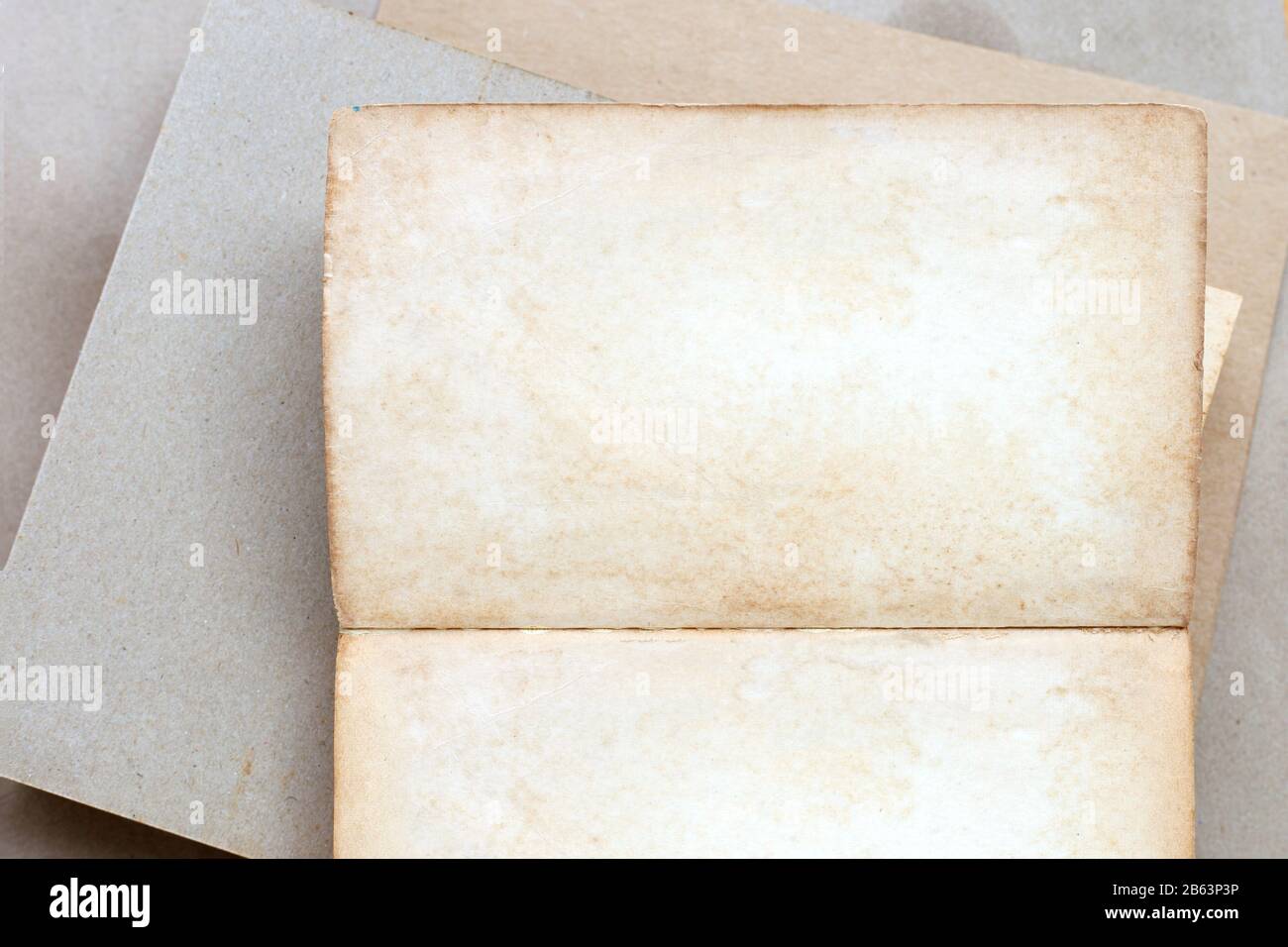 Empty old vintage brown page paper texture background. Copy space Stock ...