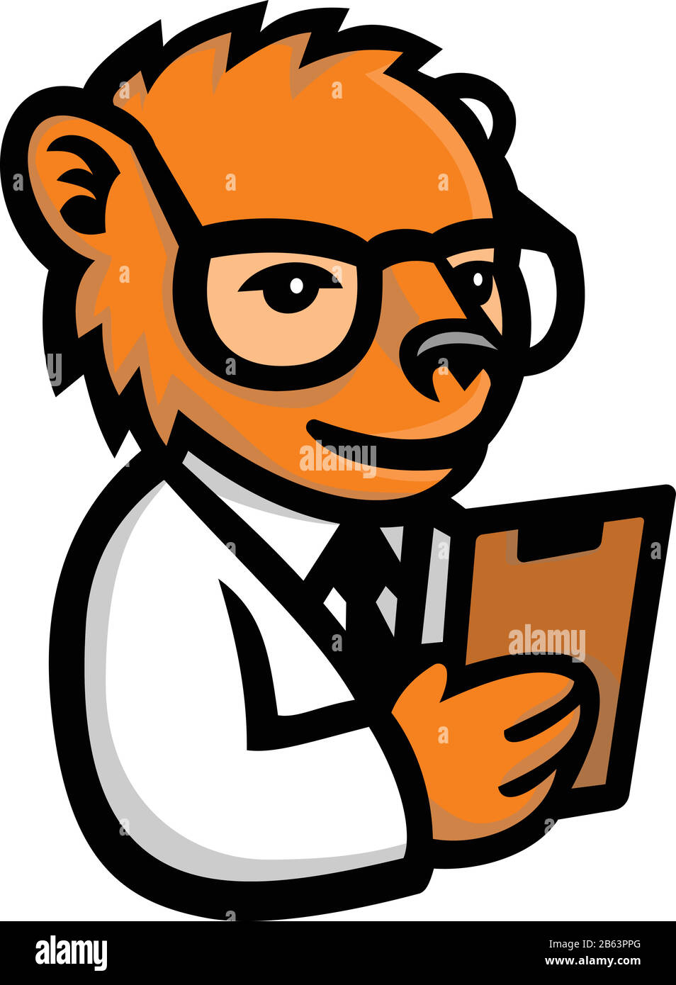 Cartoon scientist professor wearing lab Cut Out Stock Images & Pictures ...