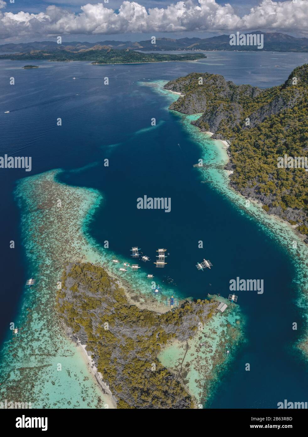 Aerial view of Coron island in Palawan, Philippines Stock Photo - Alamy