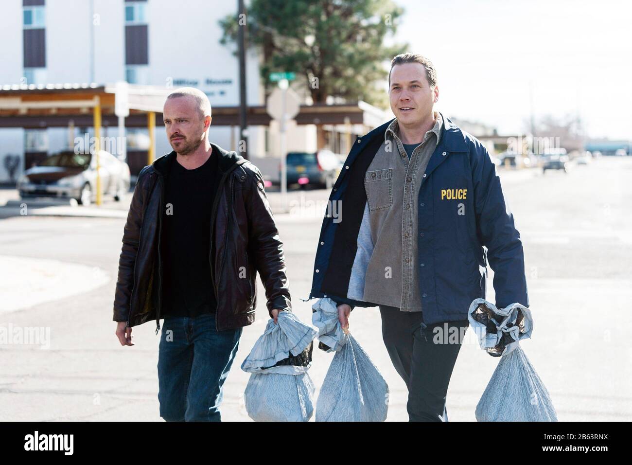 EL CAMINO: A BREAKING BAD MOVIE, from left: Aaron Paul, Scott MacArthur ...