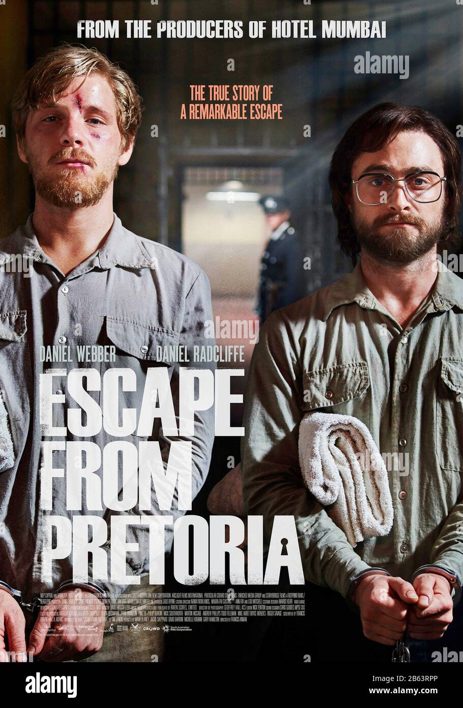 ESCAPE FROM PRETORIA, US poster, from left: Daniel Radcliffe, Daniel ...