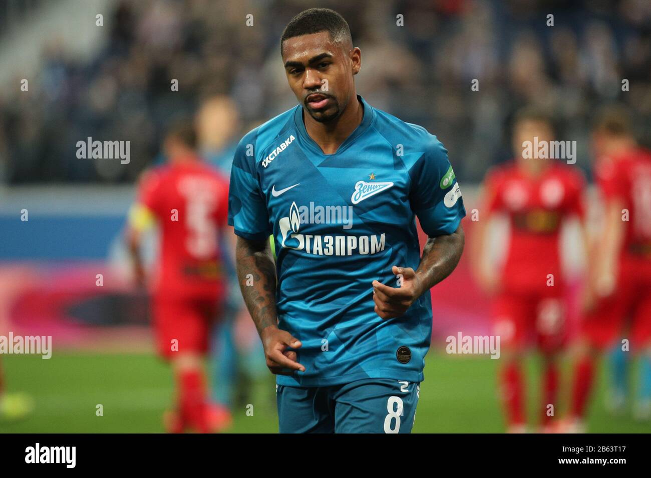 Malcom (Silva de Oliveira Malcom Filipe) of Zenit seen in action during ...