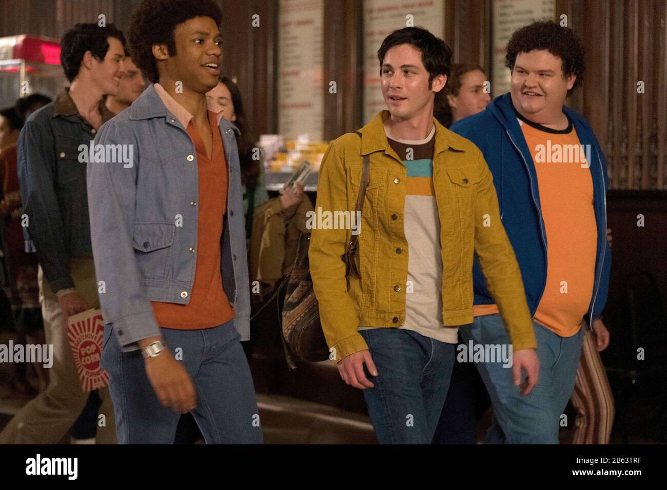 HUNTERS, from left: Henry Hunter Hall, Logan Lerman, Caleb Emery ...