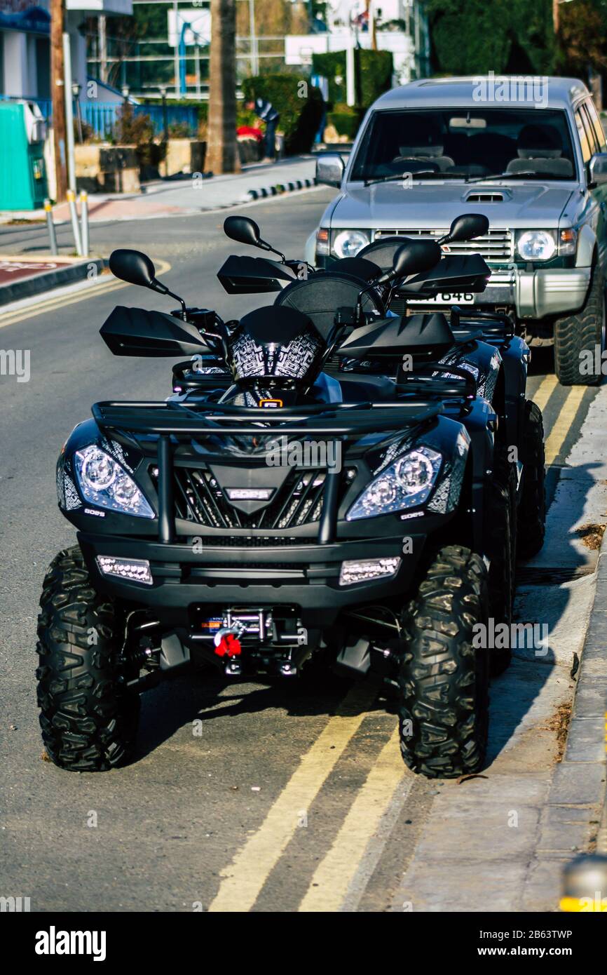 Paphos Cyprus March 09, 2020 View of a buggy parked in the streets of ...