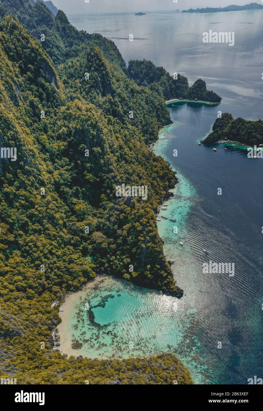 Aerial view of Coron island in Palawan, Philippines Stock Photo - Alamy