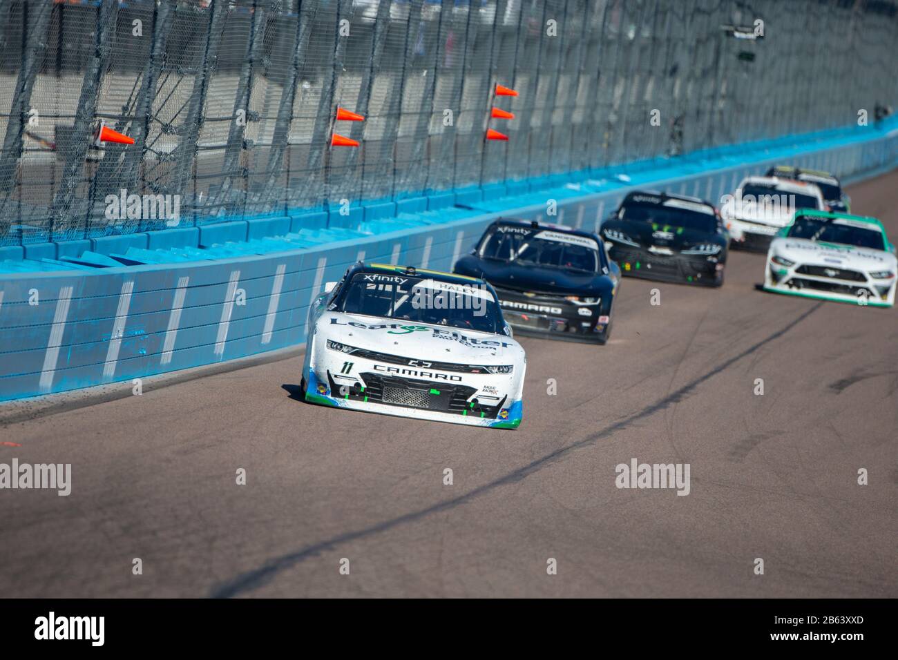Avondale, Arizona, USA. 7th Mar, 2020. Justin Haley (11) races for ...