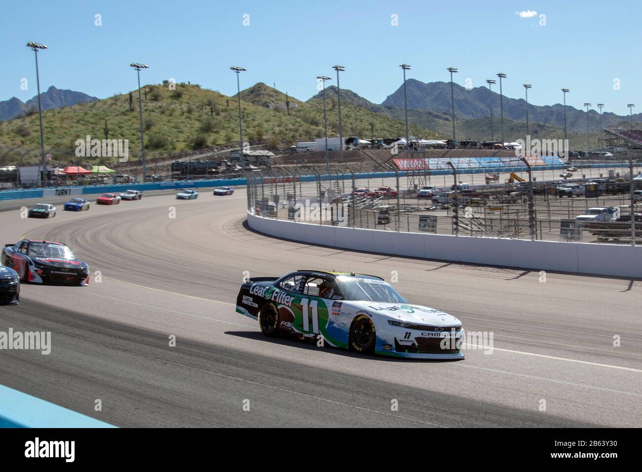 Avondale, Arizona, USA. 7th Mar, 2020. Justin Haley (11) races for ...
