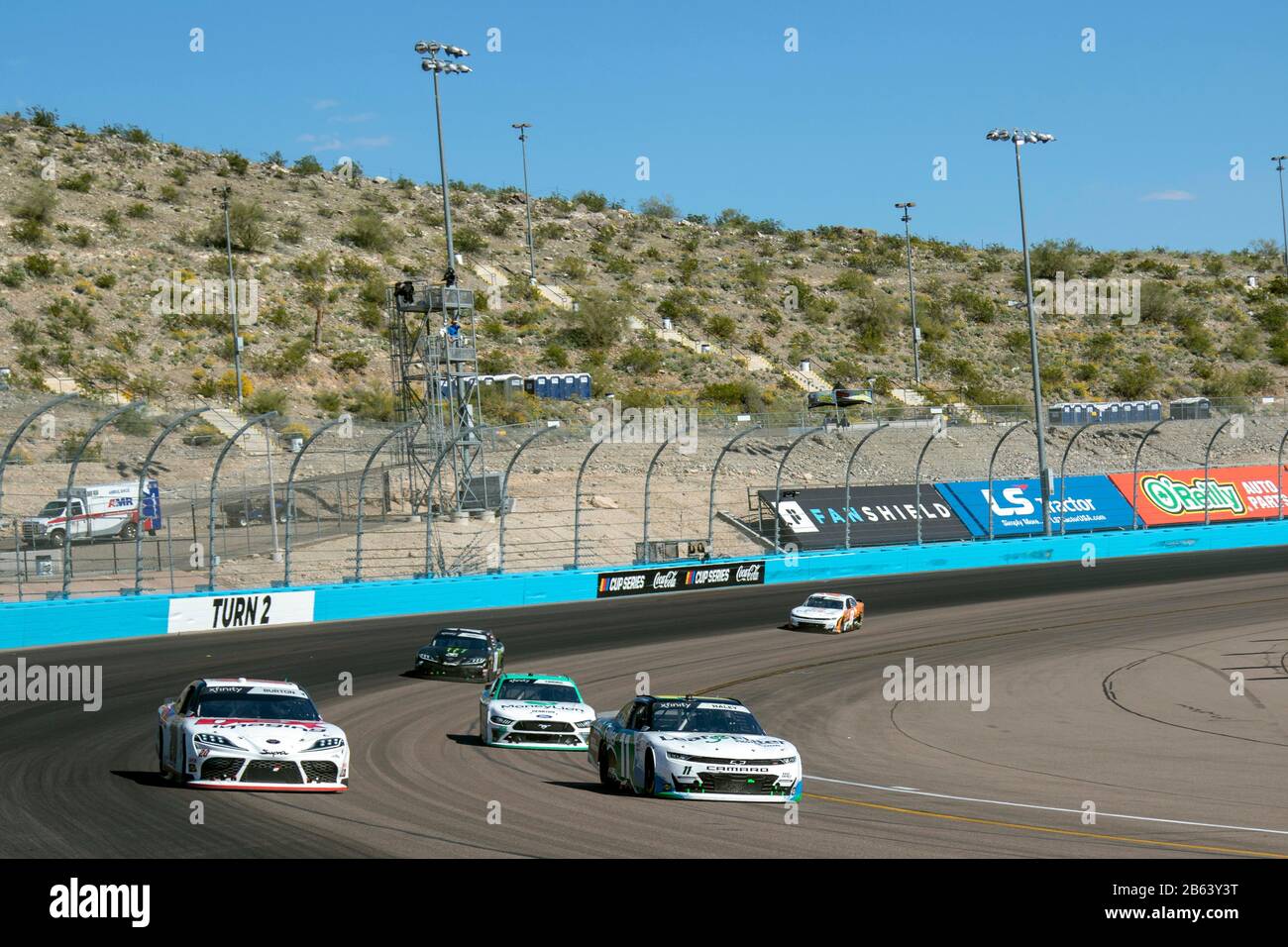 Avondale, Arizona, USA. 7th Mar, 2020. Justin Haley (11) races for ...