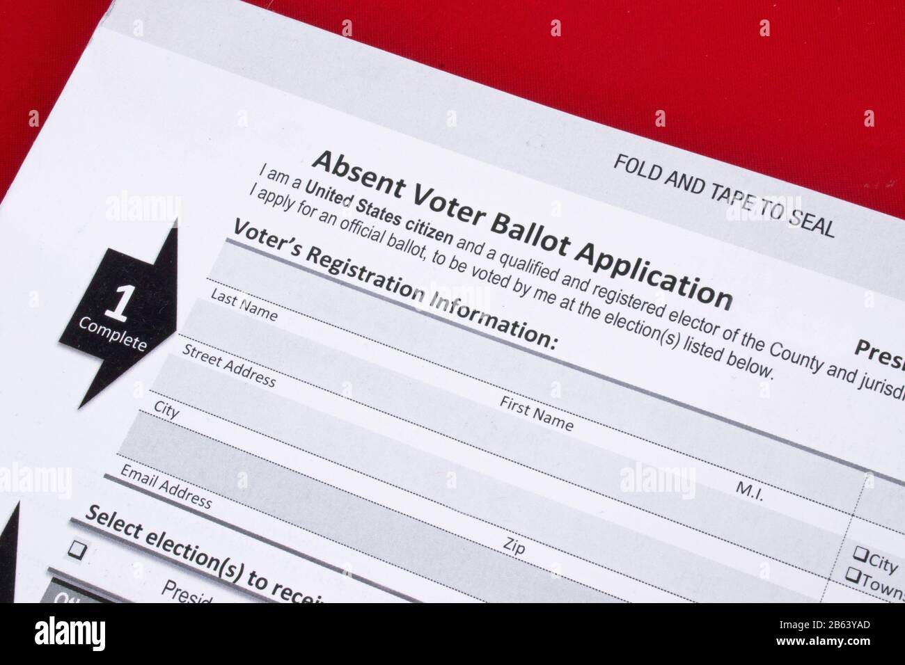 Absent voter ballot application hi-res stock photography and images - Alamy