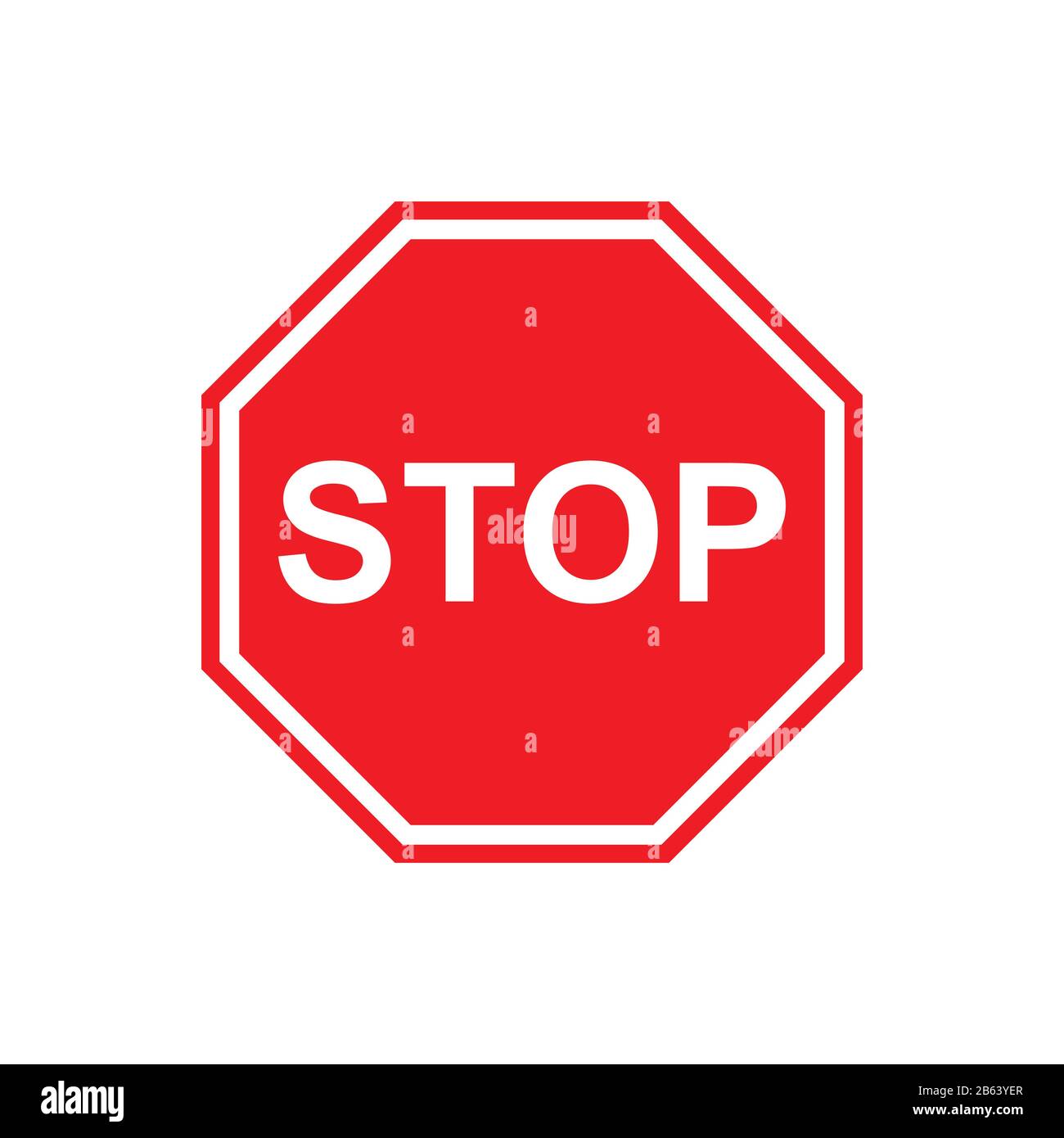 Red stop sign icon vector for graphic design, logo, web site, social ...