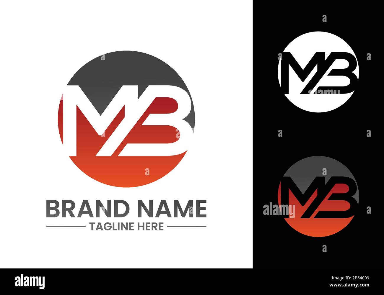 M B MB Initial Letter Logo design vector template, Graphic Alphabet ...